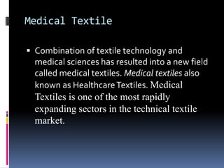 New Medical Textile. | PPTX