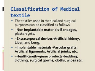 Medical textile | PPTX