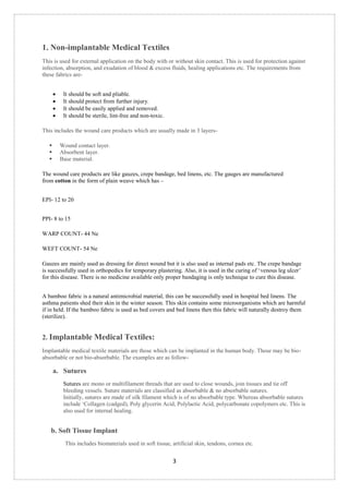 Medical textile | PDF