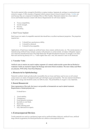 Medical textile | PDF