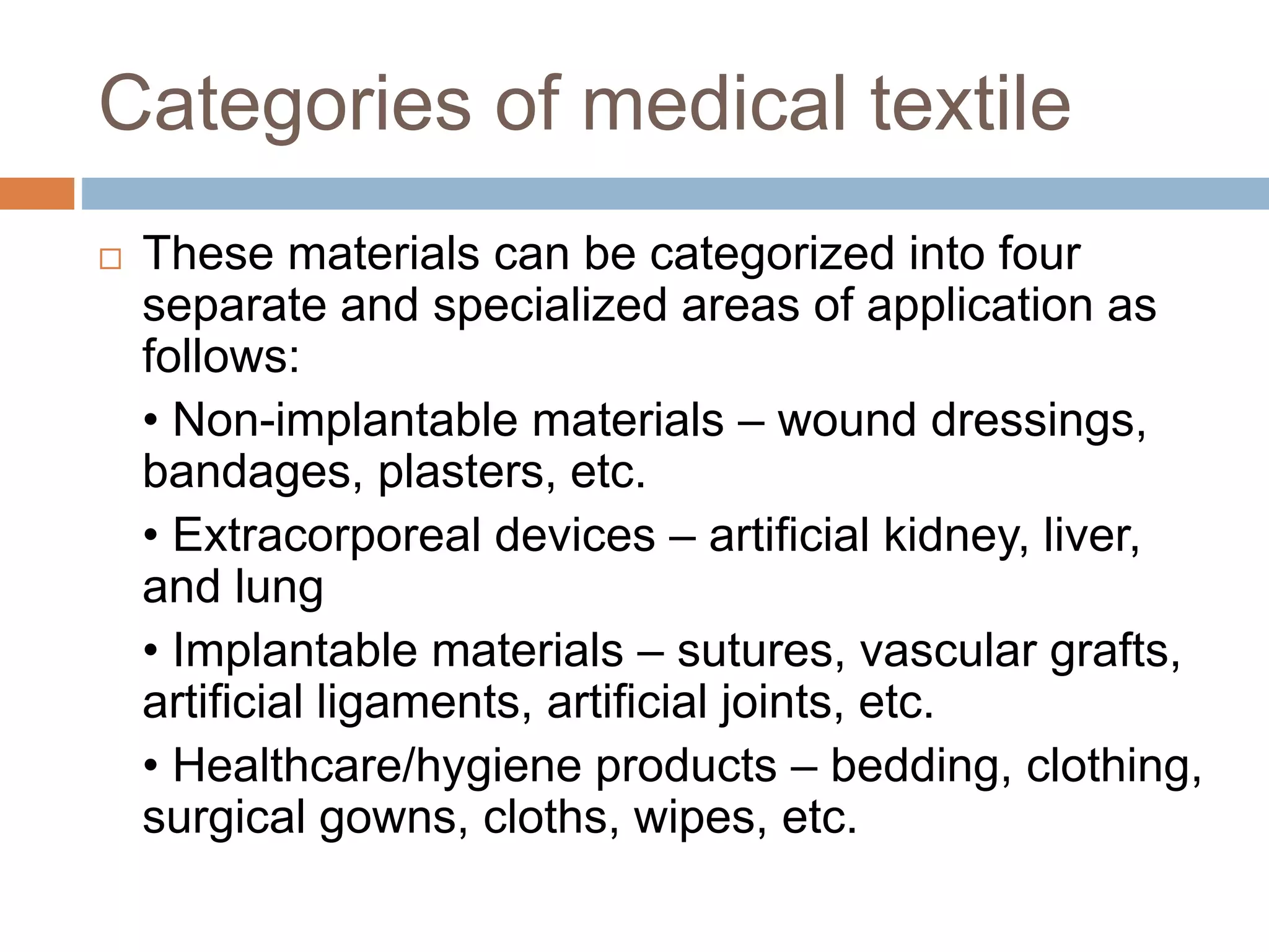 Medical textile Presentation | PPTX