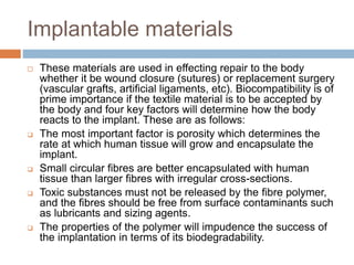 Medical textile Presentation | PPTX