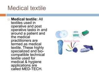 Medical textile Presentation | PPTX