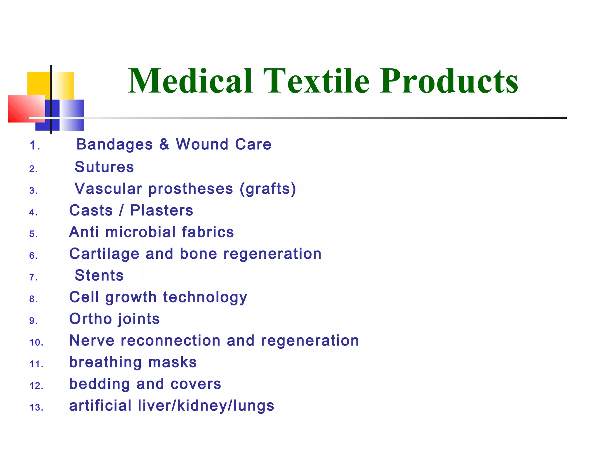 Medical textiles | PPT