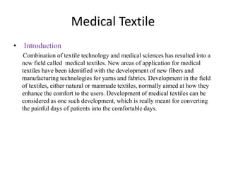 Medical textiles | PDF