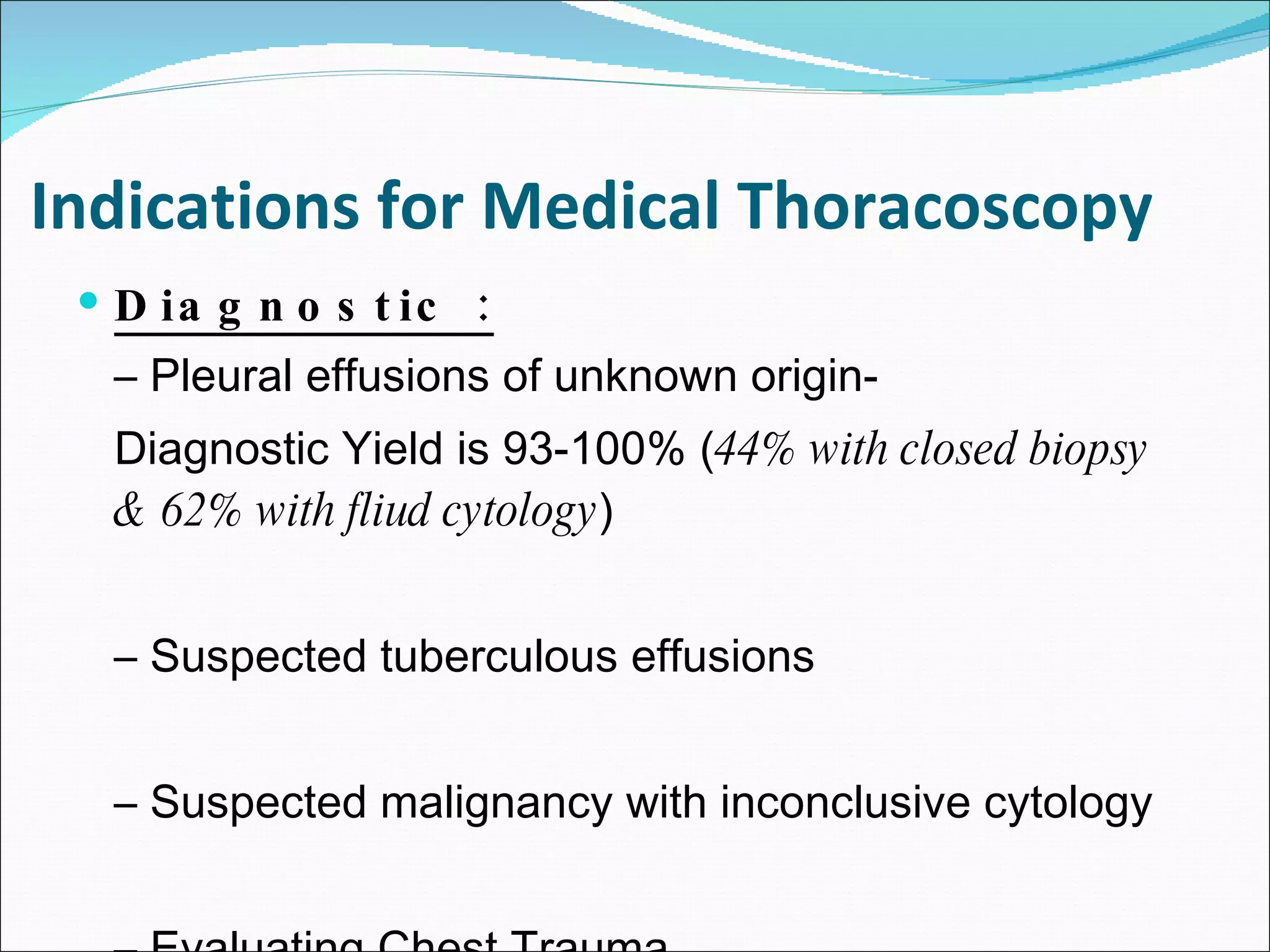 Medical Thoracoscopy | PPT