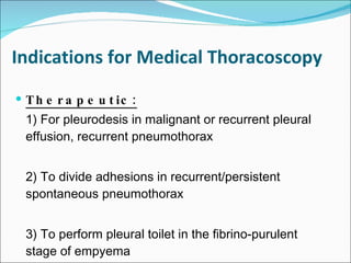 Medical Thoracoscopy | PPT