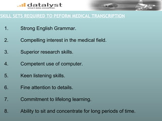 Medical transcription at Affordable Rates | PPT
