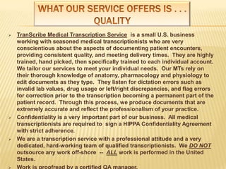 Medical Transcription Power Point Show | PPSX