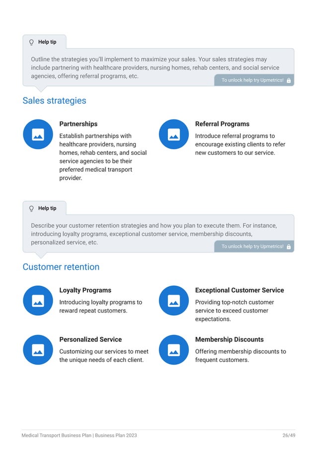 Medical Transport Business Plan Example| Upmetrics | PDF | Business ...