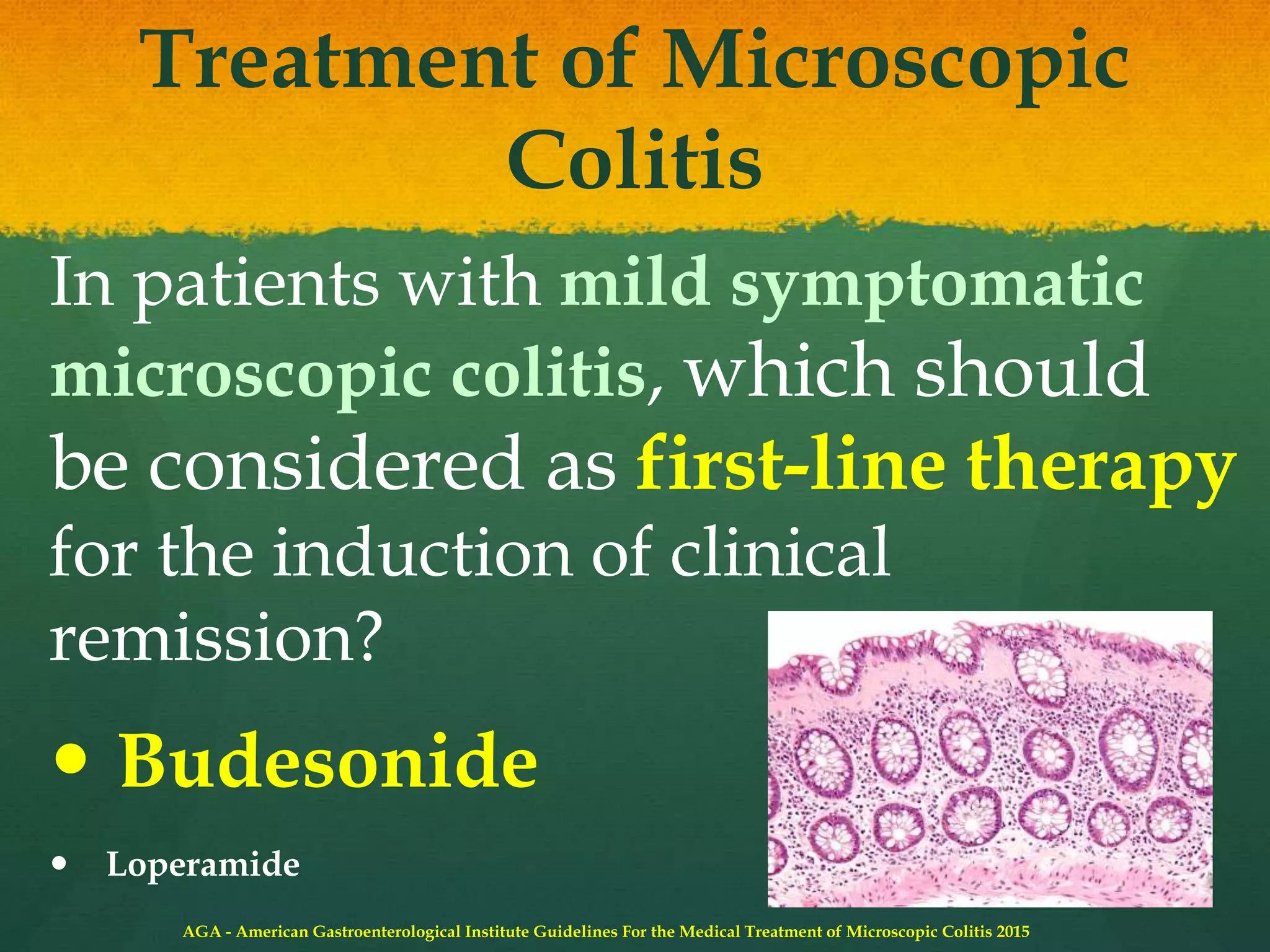 Medical Treatment of Microscopic Colitis | PPT