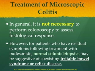 Medical Treatment of Microscopic Colitis | PPTX