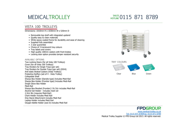 Medical Trolleys Brochure | PDF | Logistics and Transportation Industry ...
