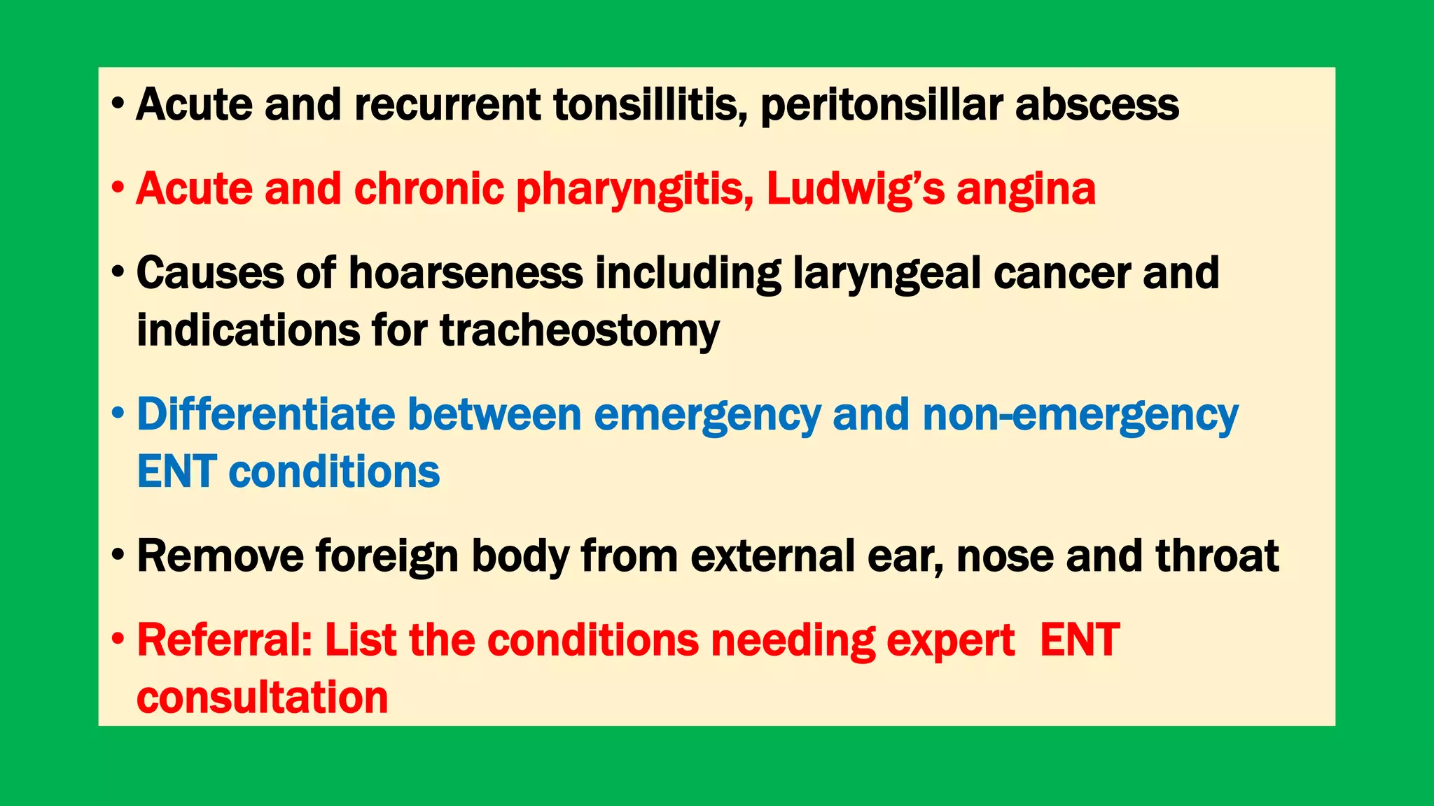 Medical undergraduate knowledge in ENT .pptx