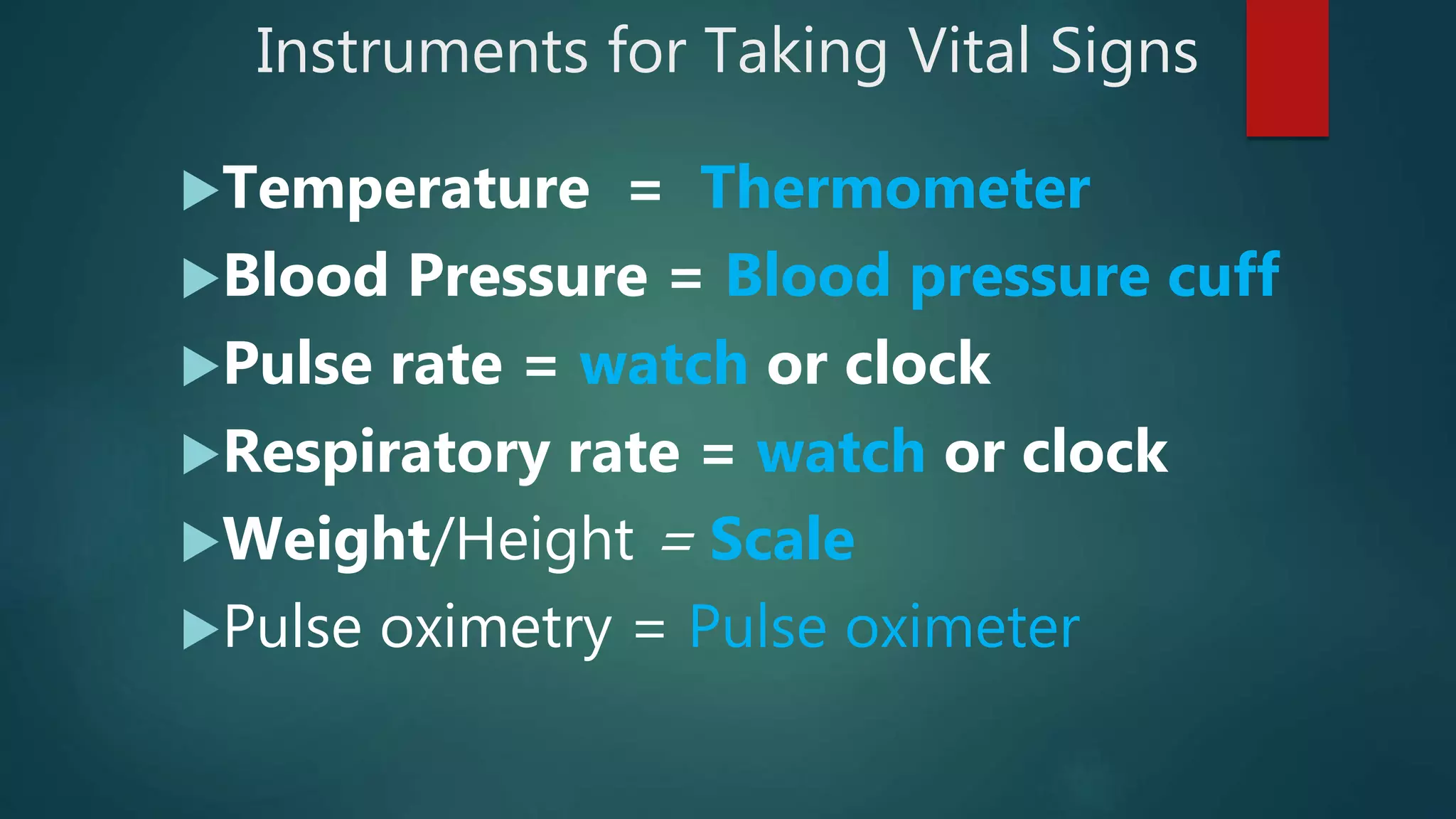 Medical Vocabulary Vital Signs October 21 | PPTX