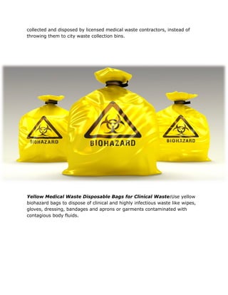 Medical waste - segregation and disposable guide | PDF