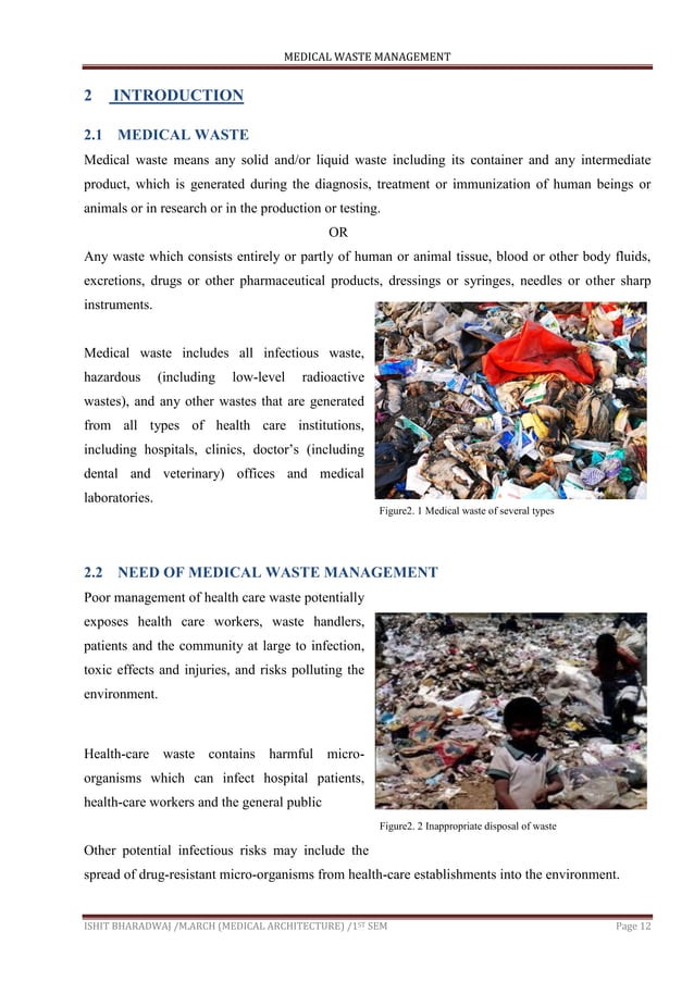 Medical waste management report | PDF