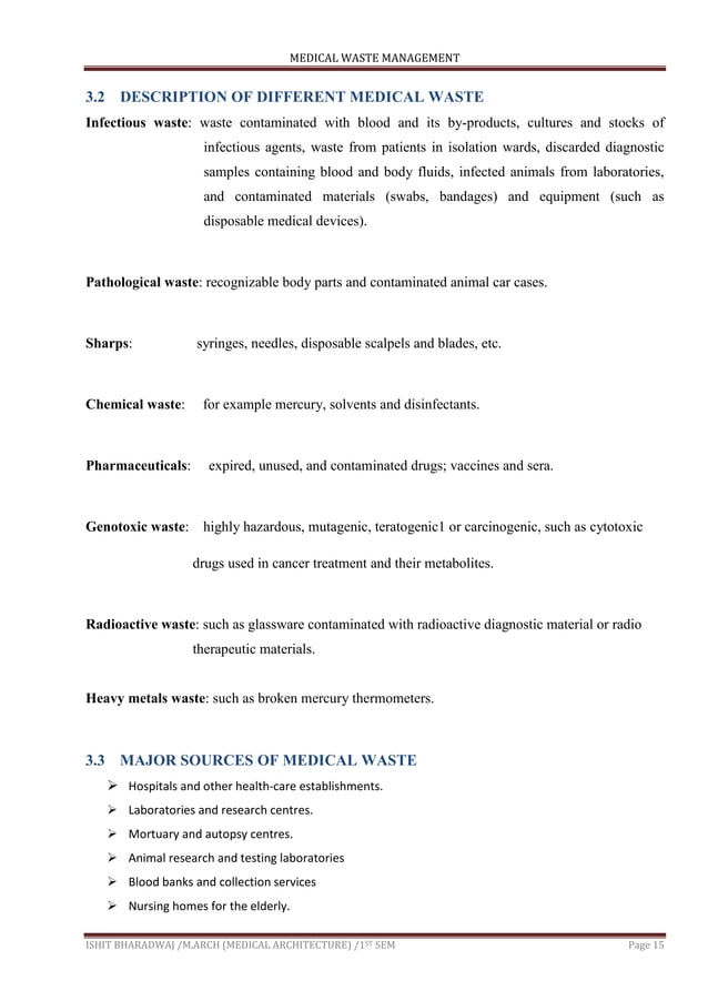 Medical waste management report | PDF