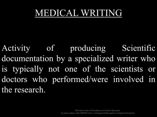 Medical writing | PPTX