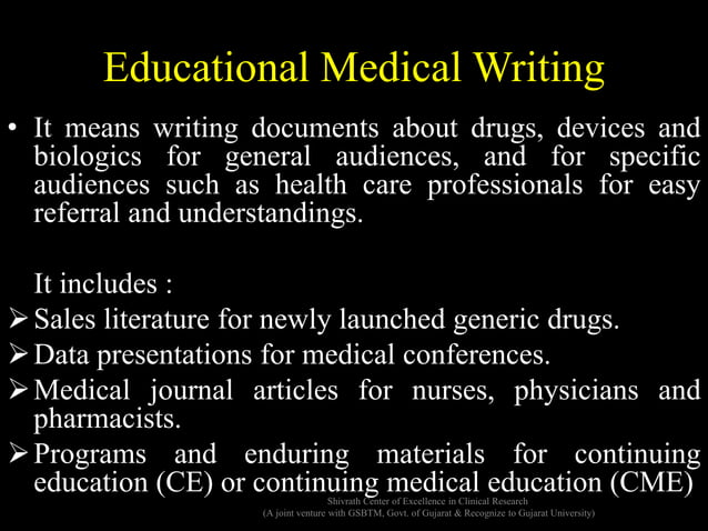Medical writing | PPTX