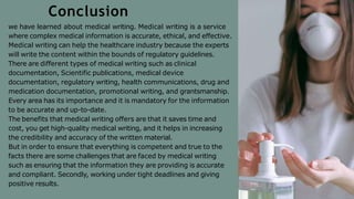 Medical Writing | PPTX