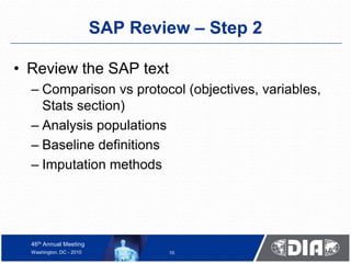 Medical Writing Essential: Reviewing Statisitical Analysis Plans | PPT