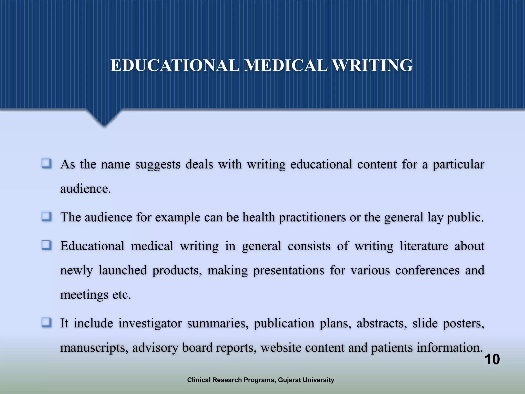 Medical writing in clinical research | PPTX