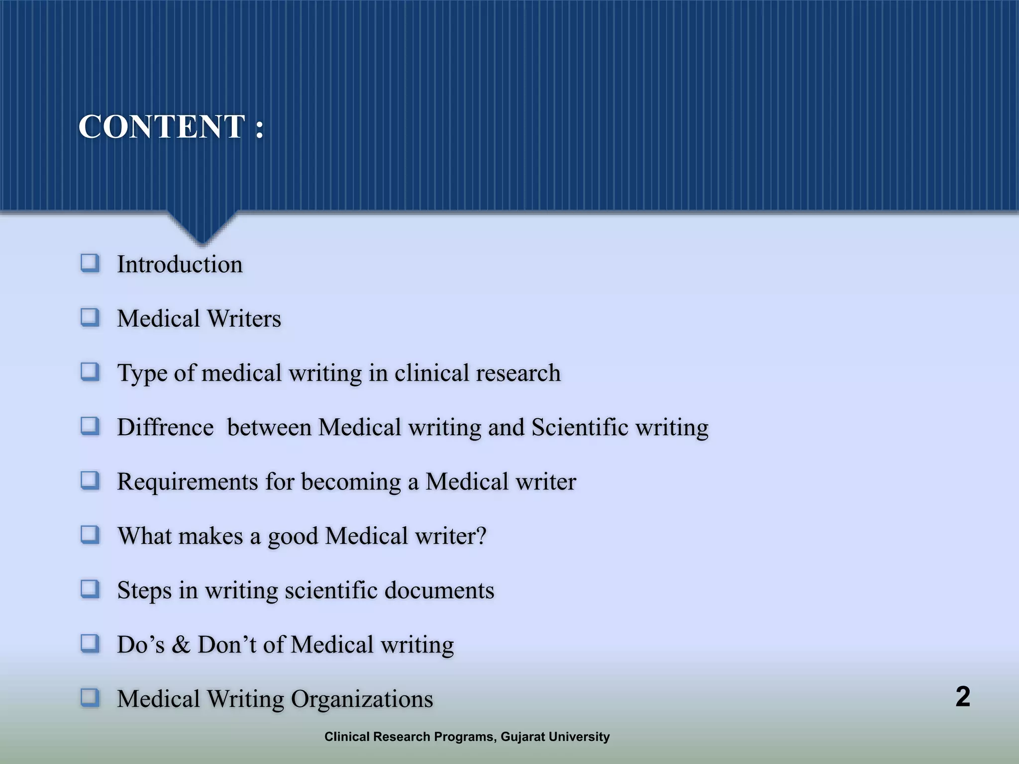 Medical writing in clinical research | PPTX