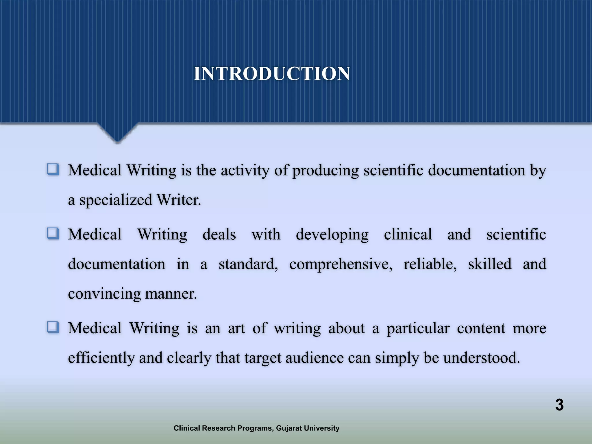 Medical writing in clinical research | PPTX