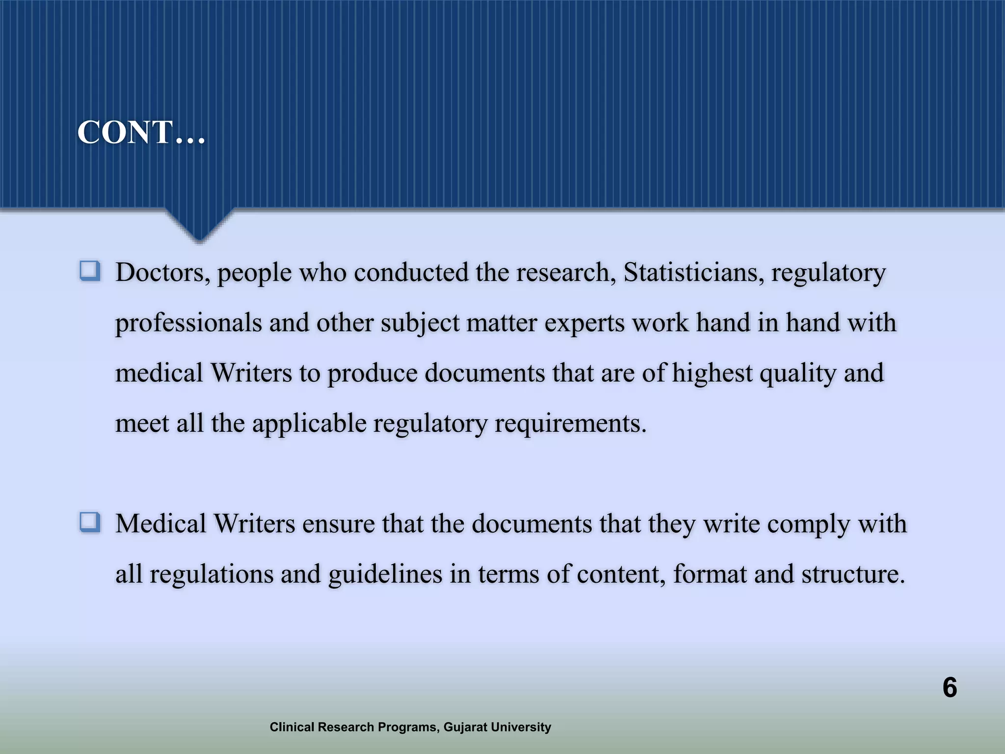Medical writing in clinical research | PPTX