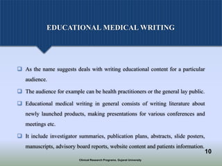 Medical writing in clinical research | PPTX