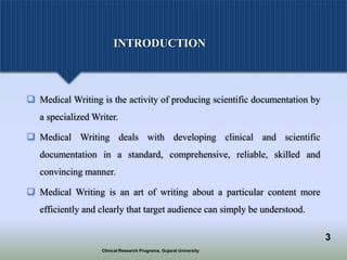 Medical writing in clinical research | PPTX