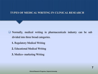Medical writing in clinical research | PPTX