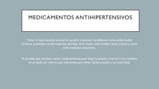 Medicamentos antihipertensivos. Generalidades pptx | PPTX