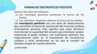 Medicamentos Inotropos positivo y clasificación | PPTX