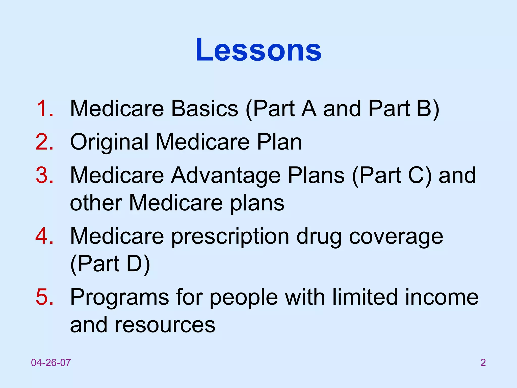 Medicare Basics | PPT