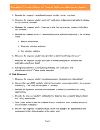 Medicare Advantage RFP Sample | DOCX