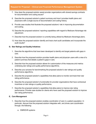 Medicare Advantage RFP Sample | DOCX