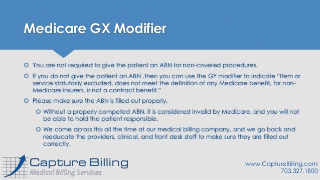 Medicare Changes GA and Adds GX Modifier for Advanced Beneficiary Notices