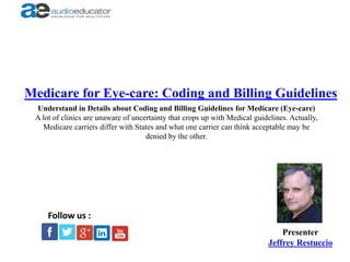 Medicare for Eye-care: Coding and Billing Guidelines | PPTX | Health ...