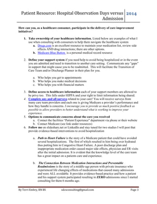 Patient Resource: Medicare Observation Versus Admit Days | PDF