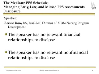 Medicare PPS Schedule: Managing Early, Late, and Missed PPS Assessments ...