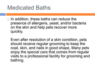 Medicated Baths Benefit Pets with Skin Conditions | PPT