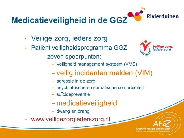 Medicatieoverdracht in de GGZ | PPT