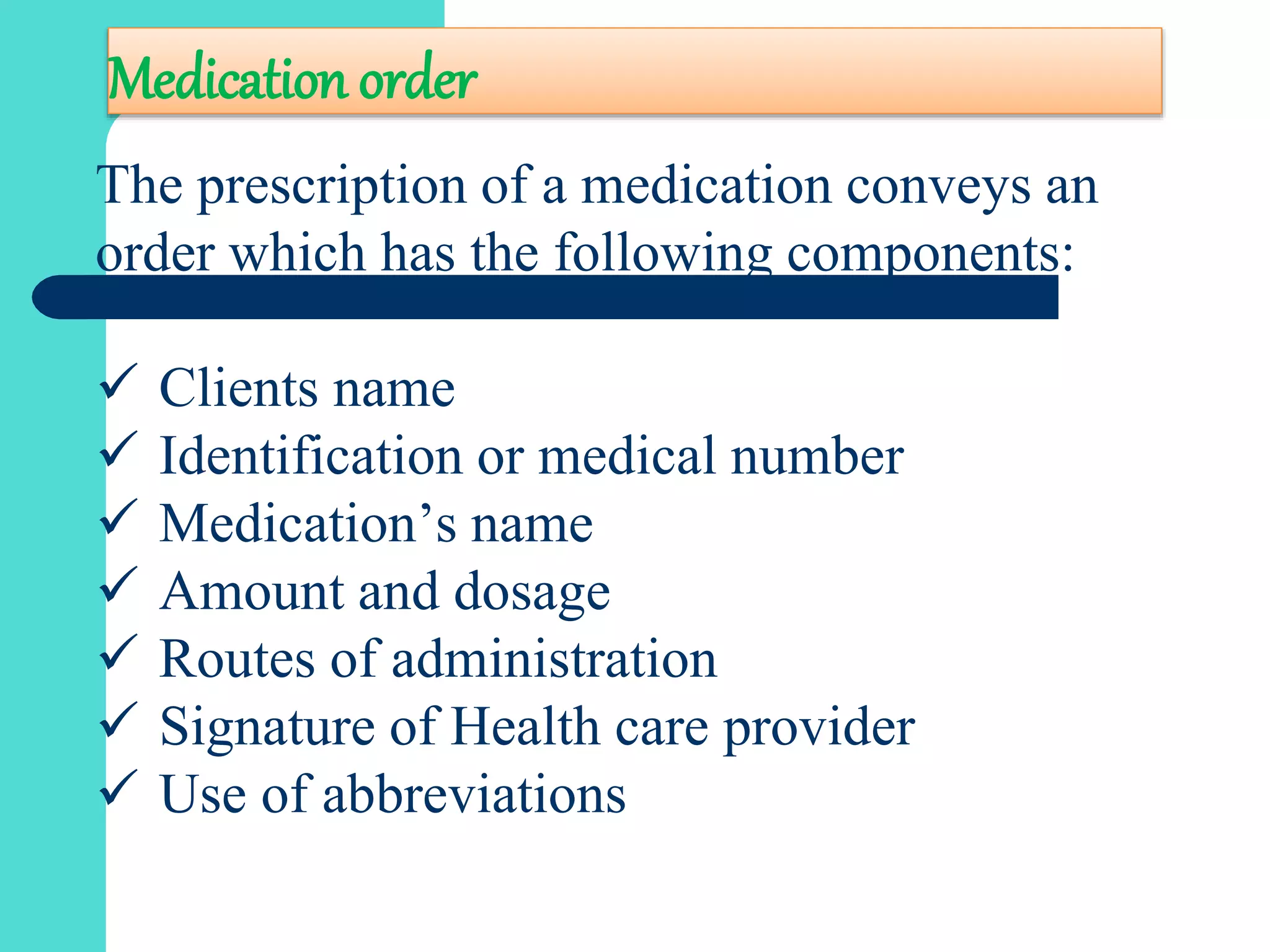Medication administration | PPTX