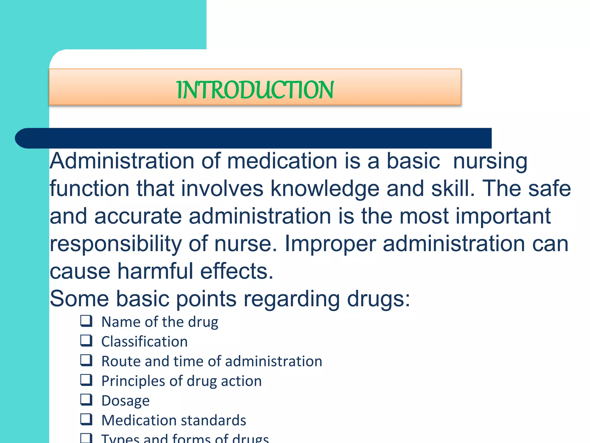 Medication administration | PPTX