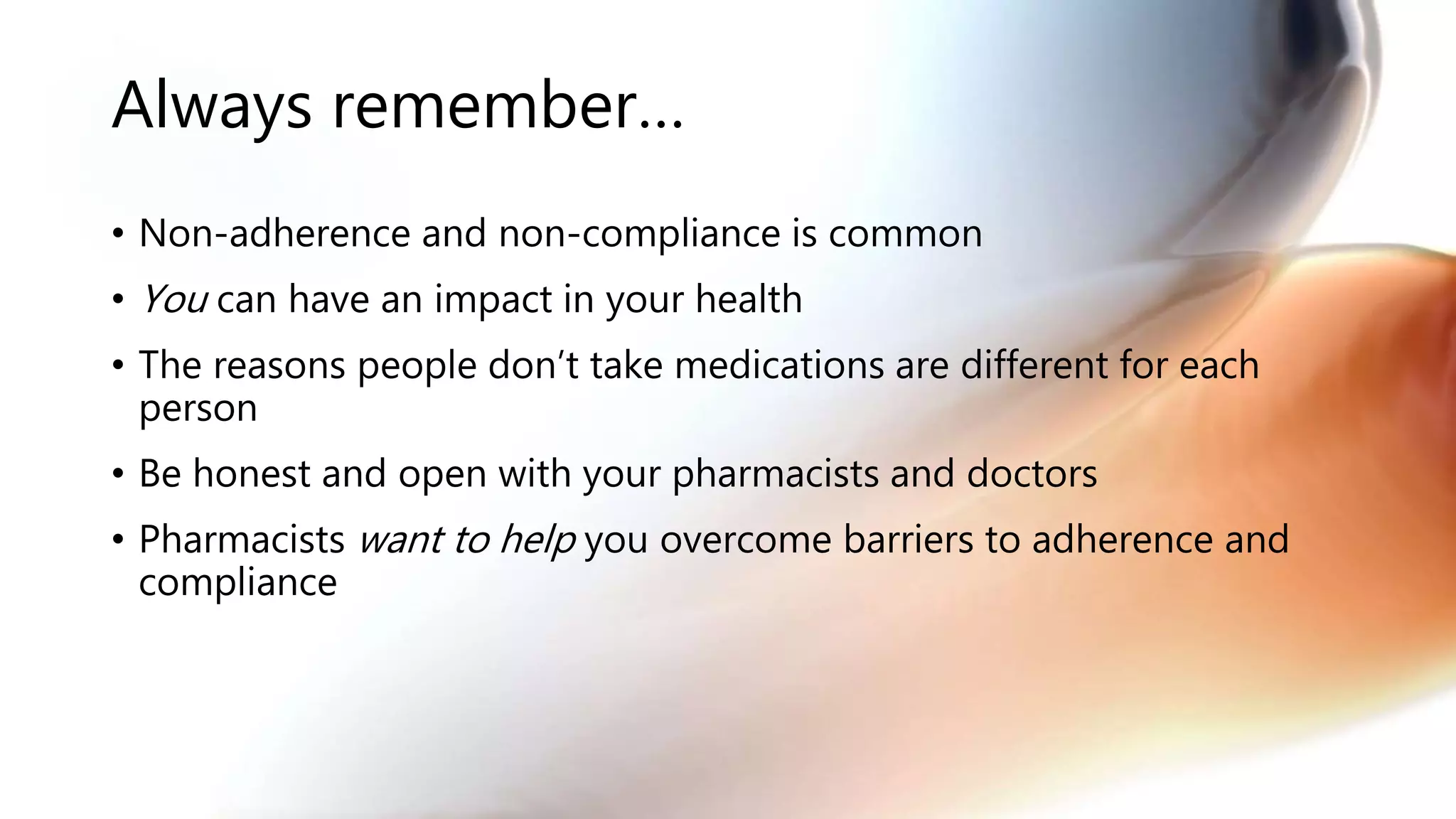 Medication adherence | PPTX