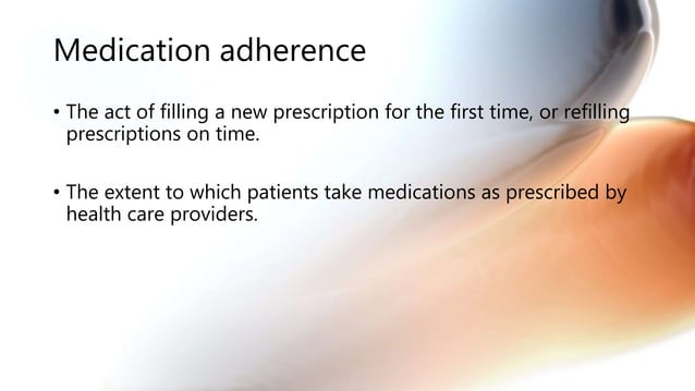 Medication adherence | PPTX