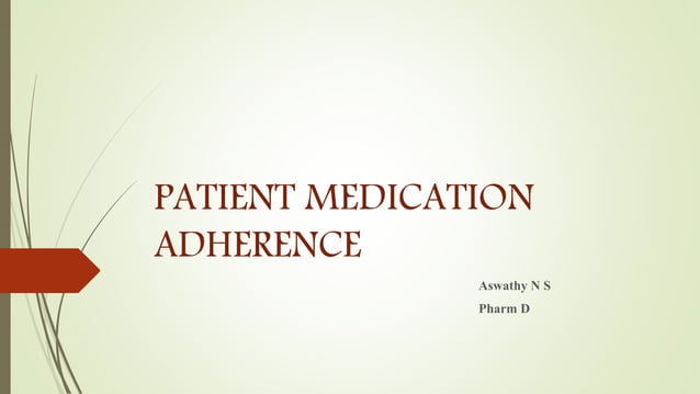Medication adherence, | PPT