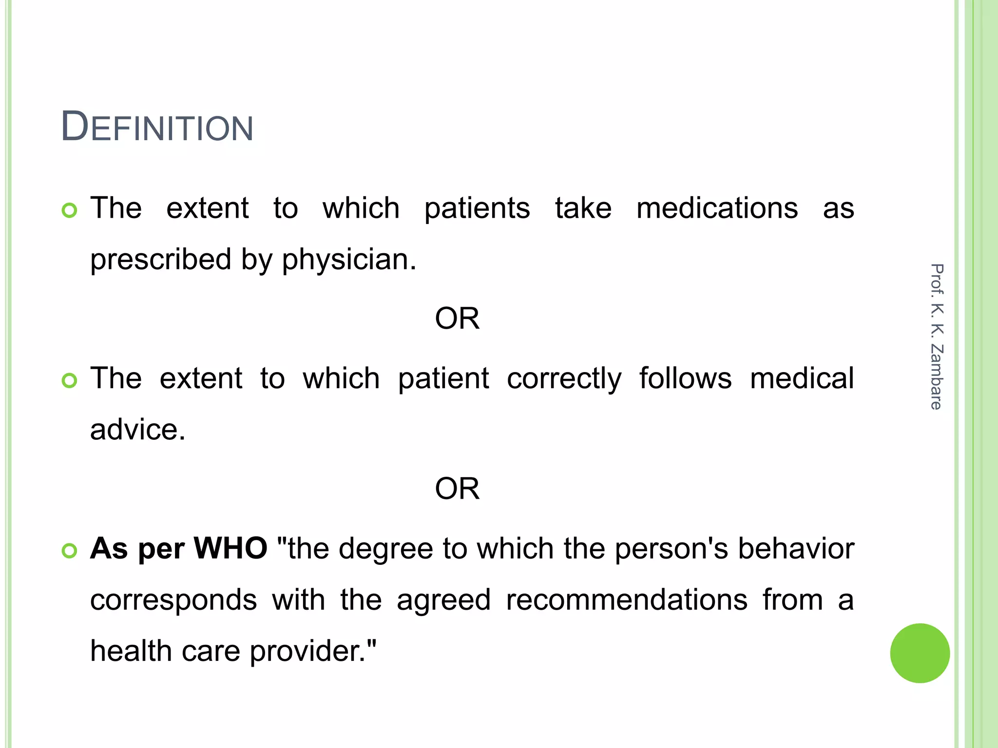 Medication adherence | PPTX